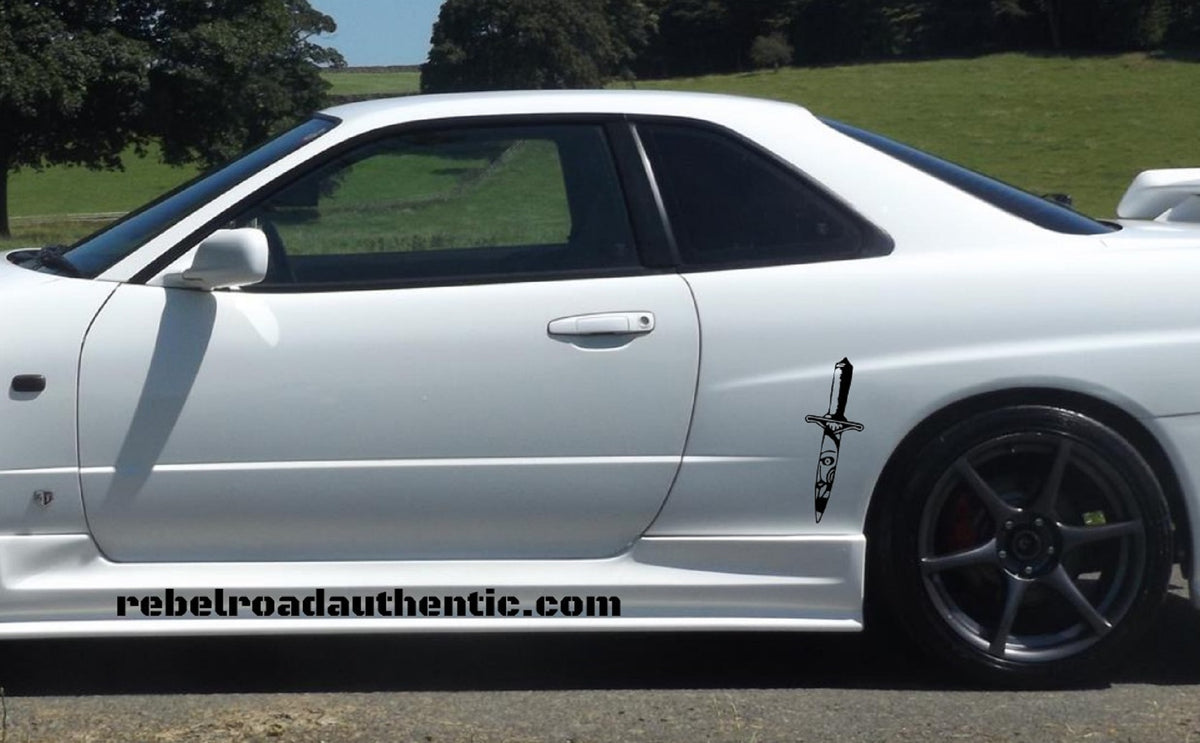 Jigsaw Dagger Vinyl Decal – Rebel Road Authentic