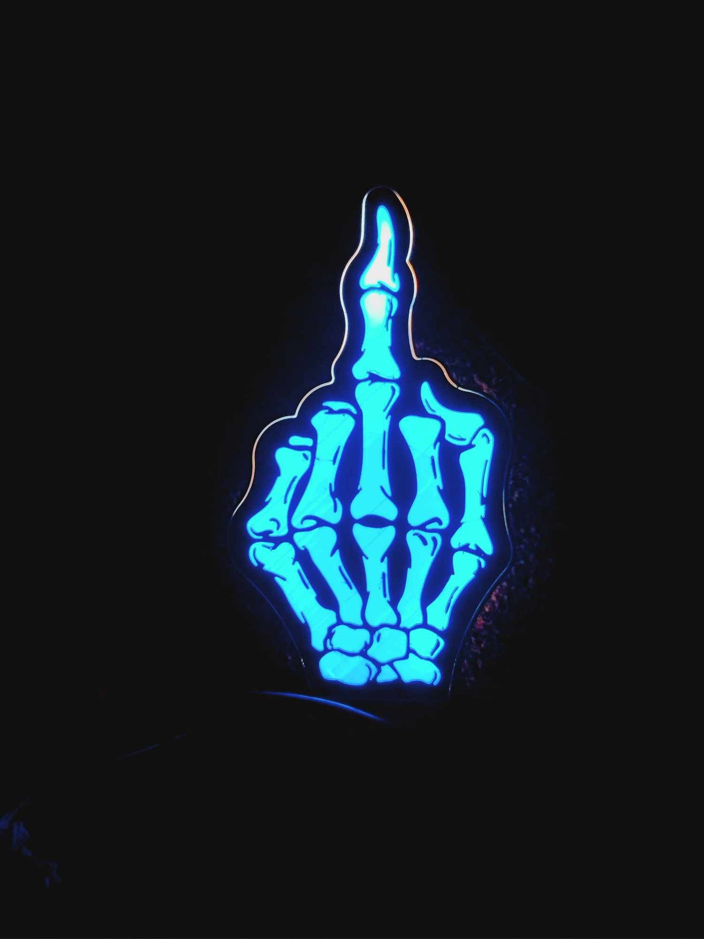 Skeleton Middle Finger LED Lamp – Rebel Road Authentic
