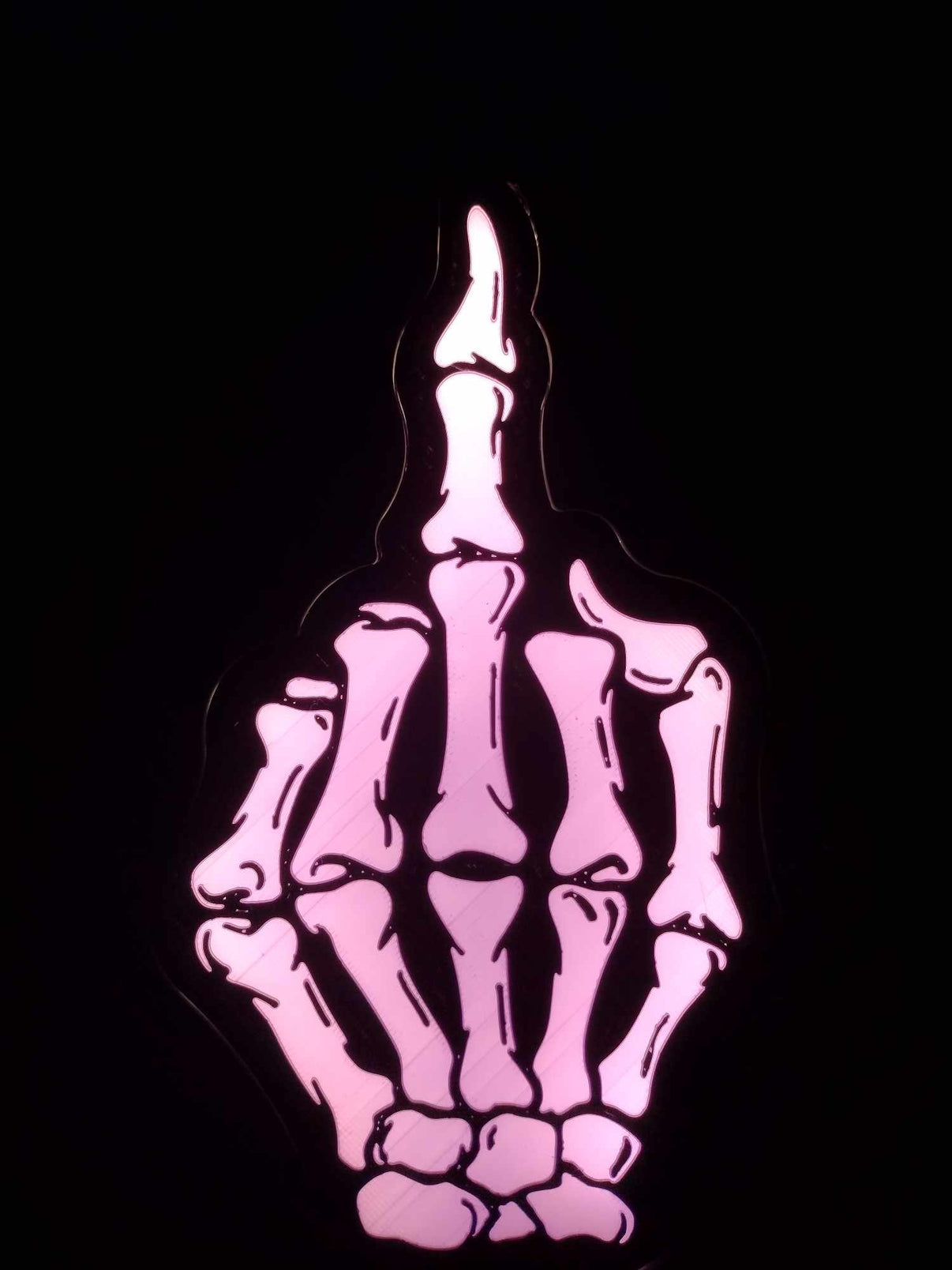 Skeleton Middle Finger LED Lamp – Rebel Road Authentic