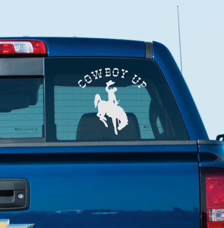 Cowboy Up Vinyl Decal – Rebel Road Authentic