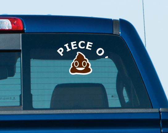 Piece O' S**t Poo Emoji Vinyl Decal – Rebel Road Authentic